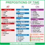 At, in, on: Prepositions of time - Page 2 of 3 - Test-English
